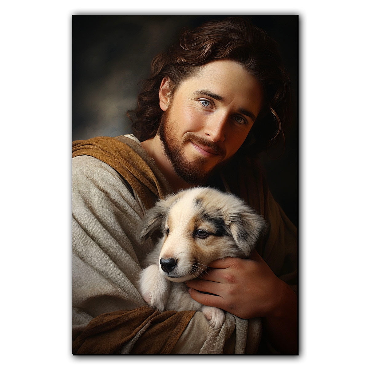 Miniature American Shepherd Gift - Dogs Breeds Canvas Wall Art - Man ...