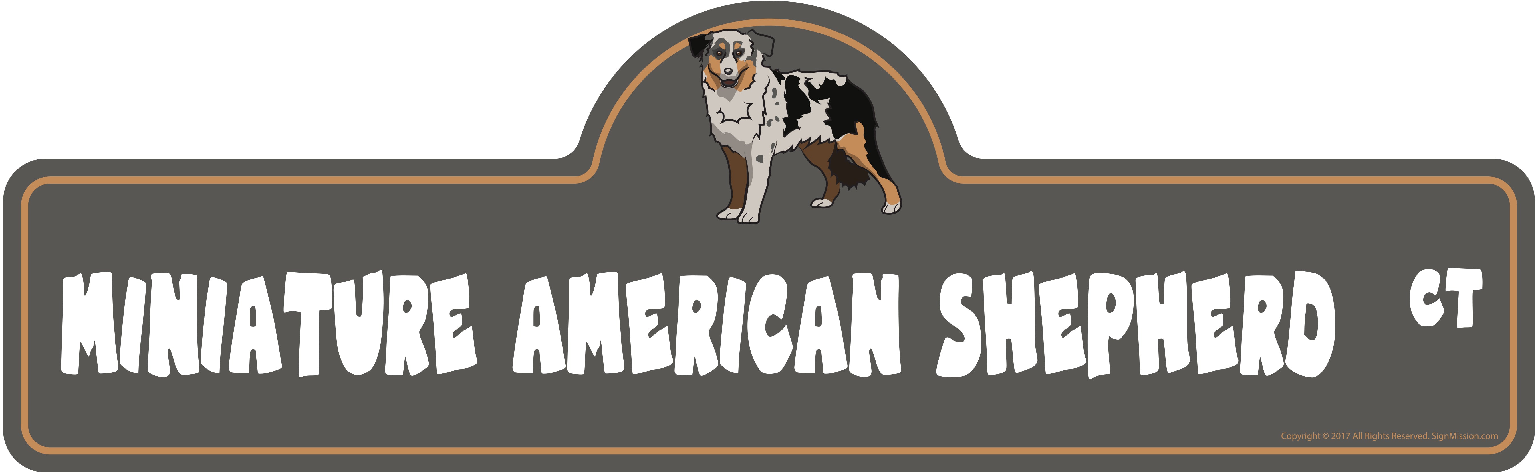 Miniature American Shepherd Street Sign | Indoor/Outdoor | Dog Lover ...