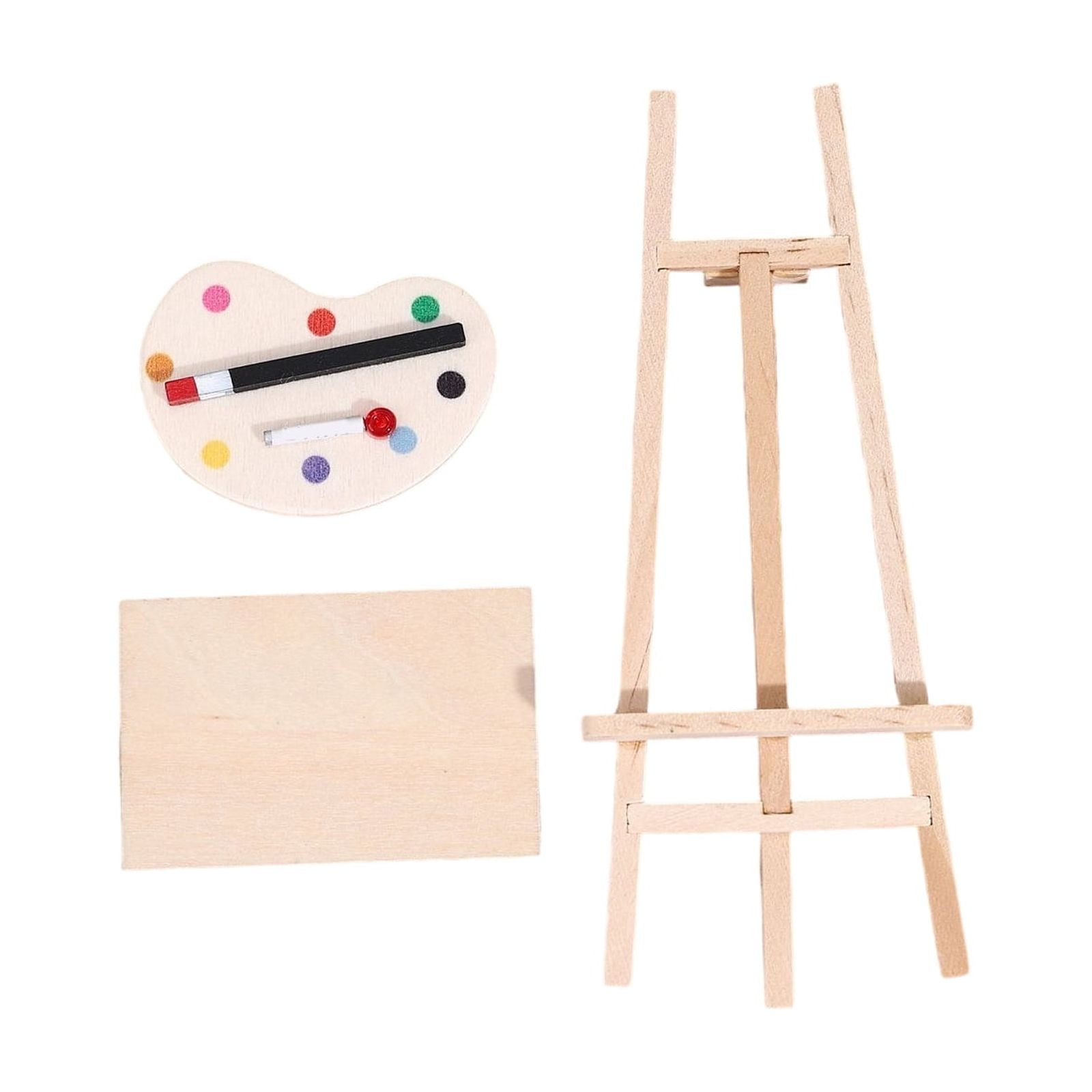 Miniature Art Easel Stand Set Doll House Accessories Kids Toy For ...