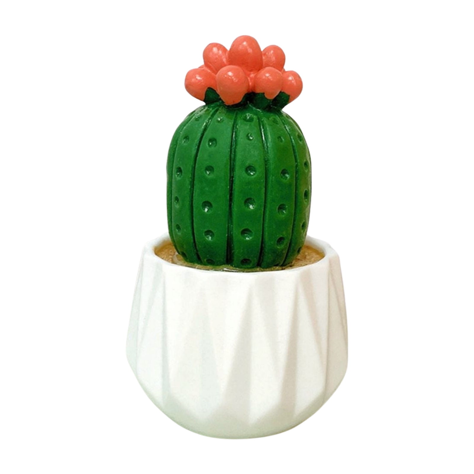 Miniature Artificial Cactus and Bonsais Figure Resins Faux Potted Plant ...