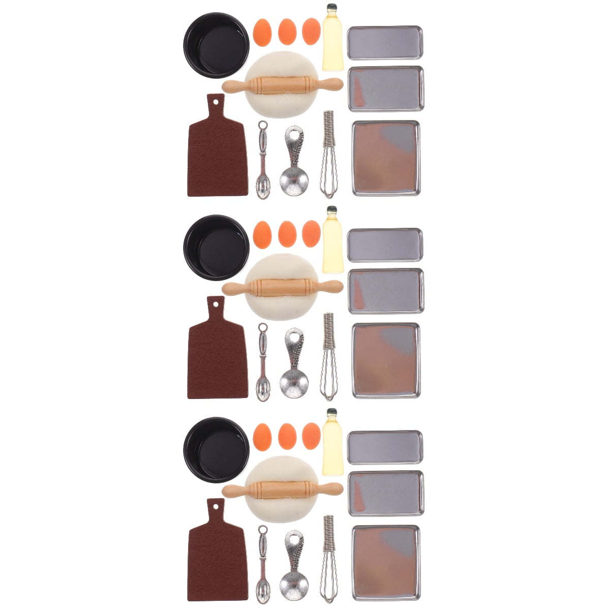 Miniature Baking Tray Food Sets Childrens Toys Kitchen Dishes Dollhouse ...