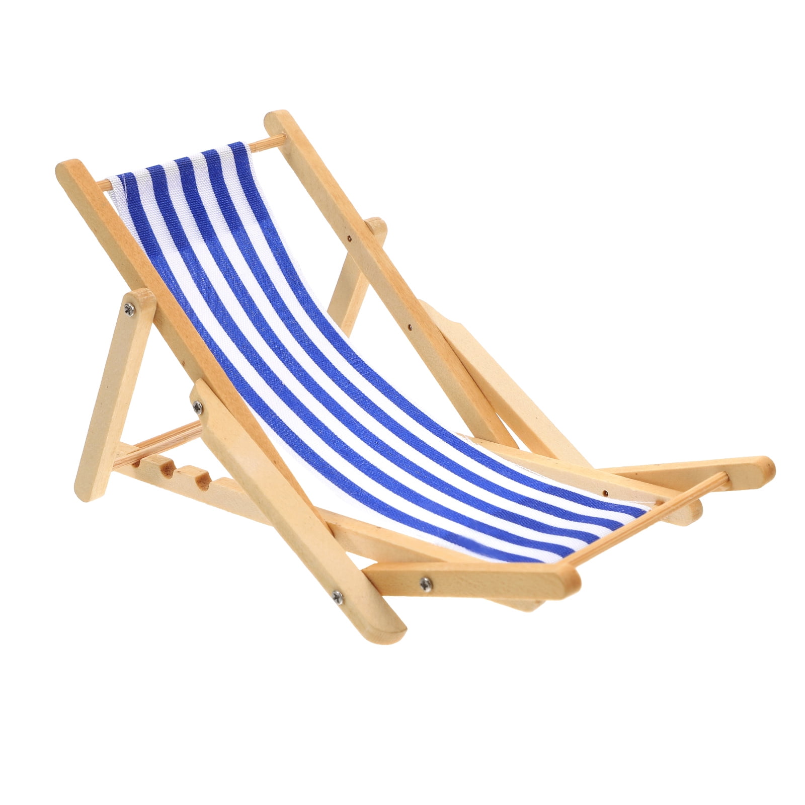 PAMINGONO Miniature Beach Chair Blue Cloth Home Decoration 1Pack ...