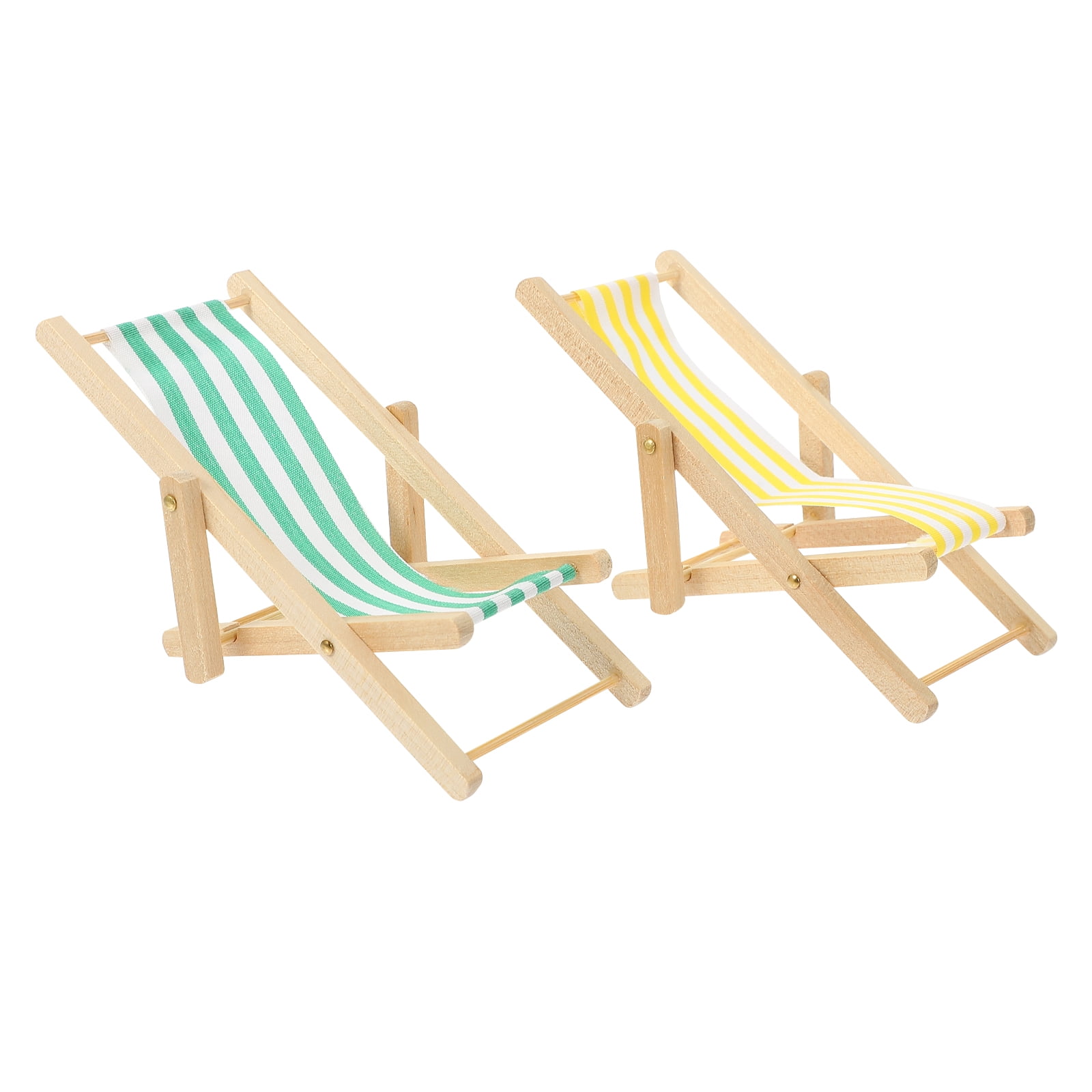 STRANDCHIC miniature dollhouse furniture Deck Chair Dolly House Folding ...