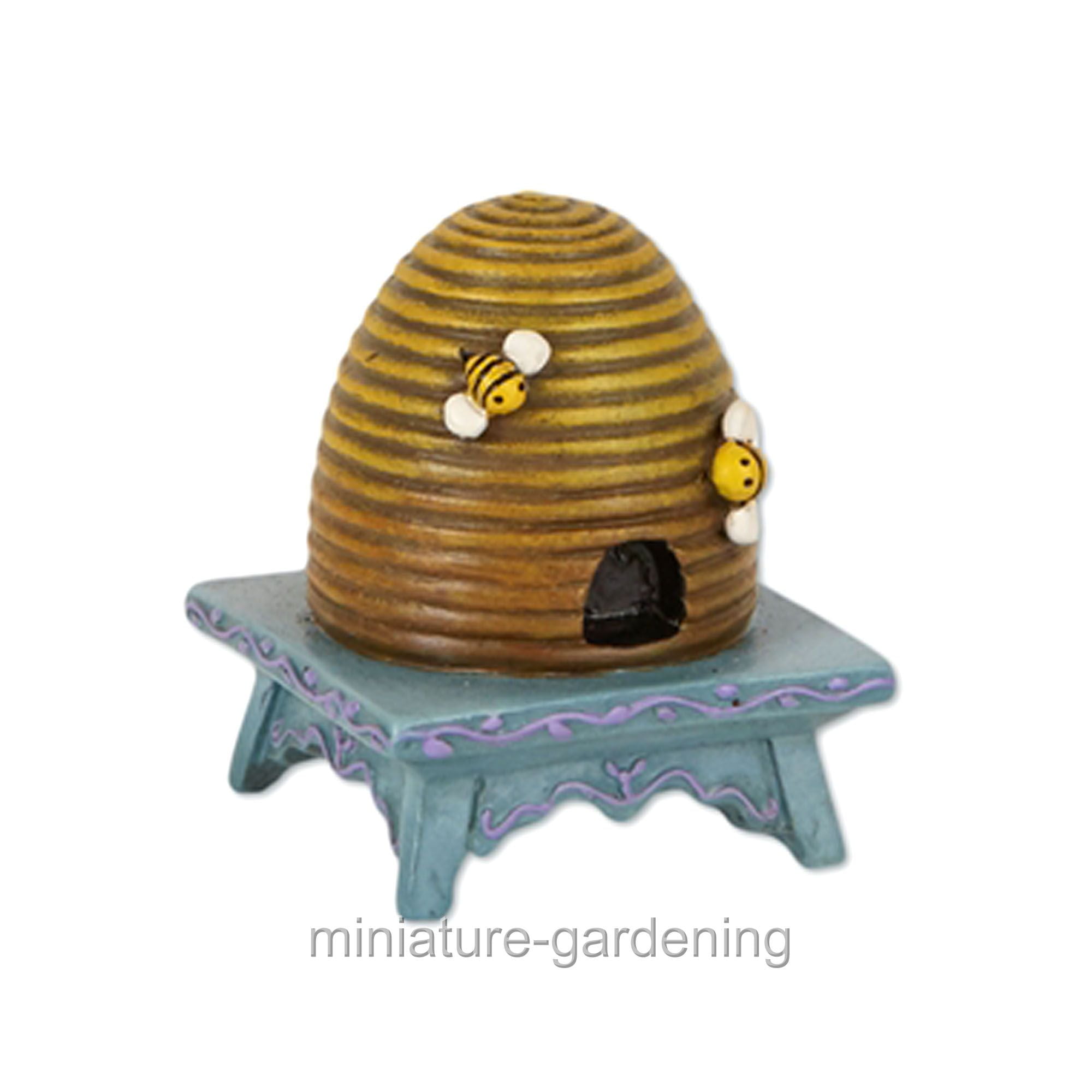 Miniature Beehive on Stool for Miniature Garden, Fairy Garden - Walmart.com