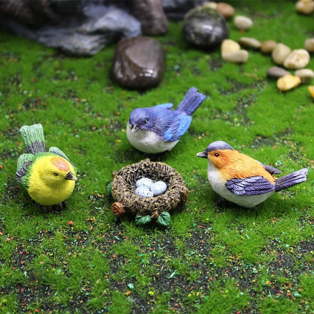 Miniature Bird Decorative Figurines Mini Bird Figures Animal Model Toys ...