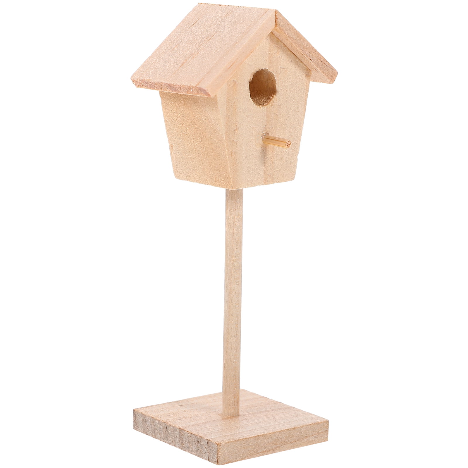 Miniature Bird House Tiny Bird House Model Doll House Unpainted Bird ...