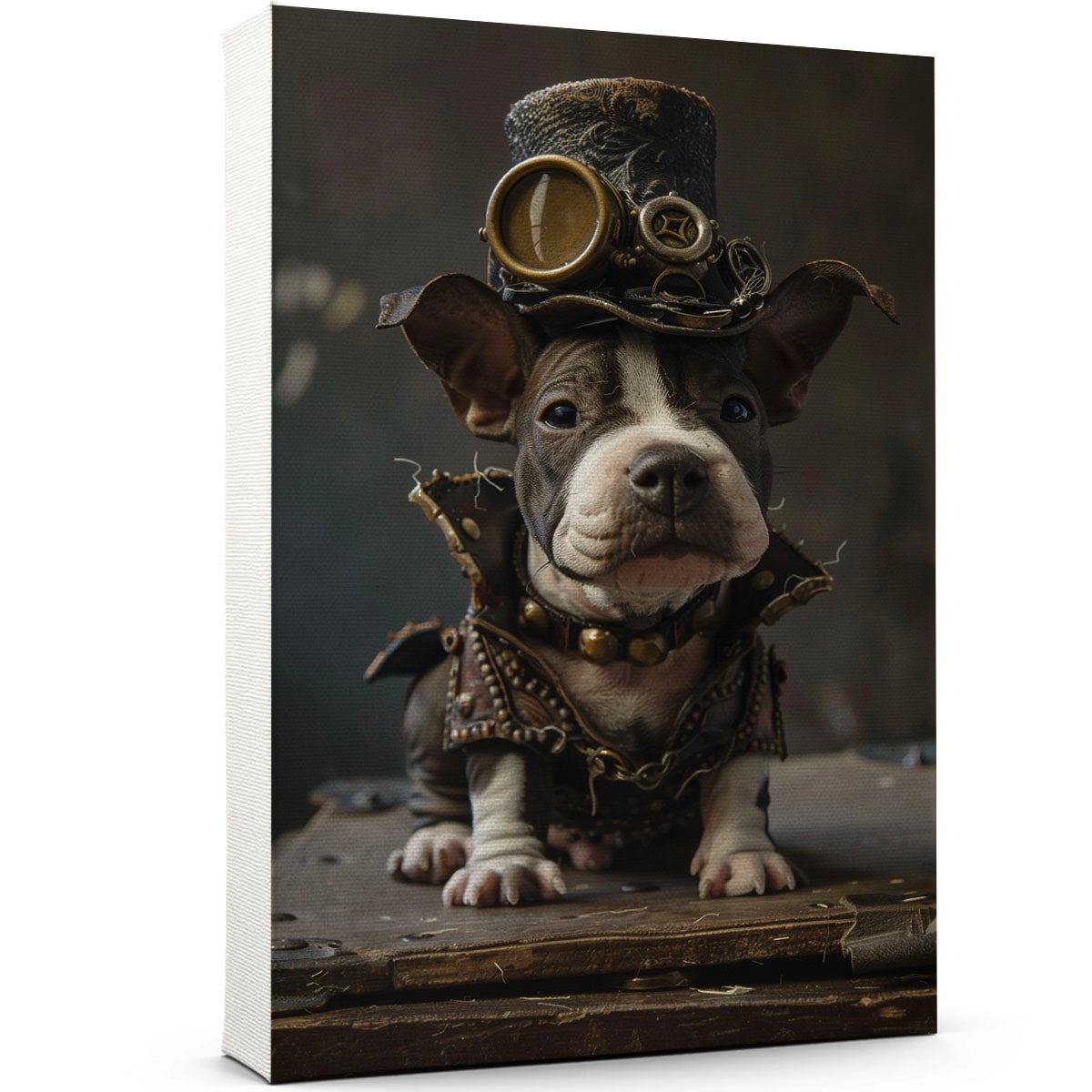 Miniature Bull Terrier Wall Art Dog Canvas Paintting Wall Art Vintage ...