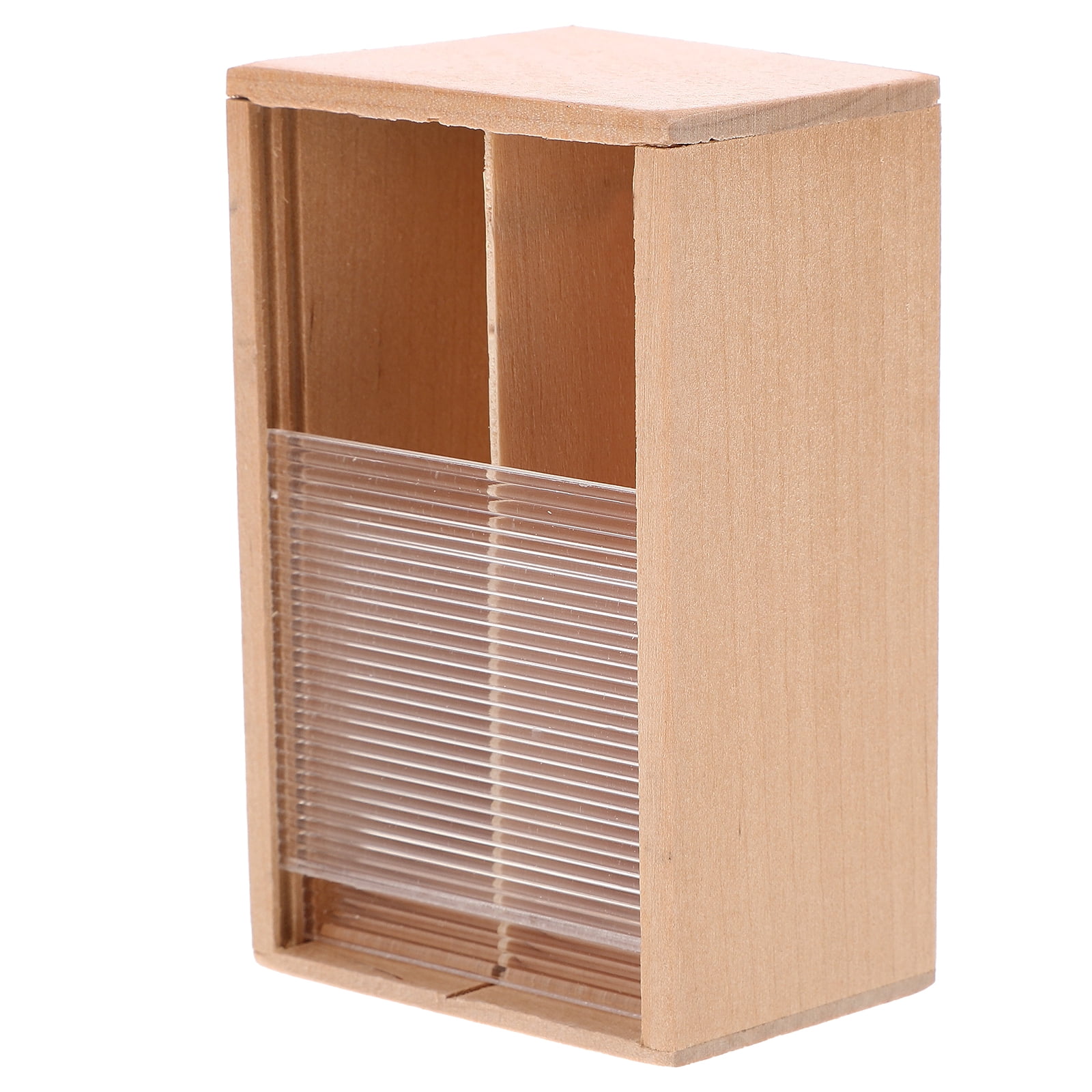 GOOHOCHY Miniature House Cabinet Natural Wood 1Pack 3.89X2.32X1.89In ...