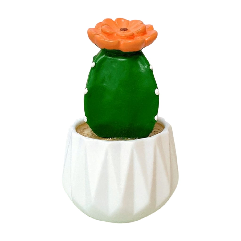 Miniature Cactus Figure Resins Faux Potted Plant Office and Home Table ...