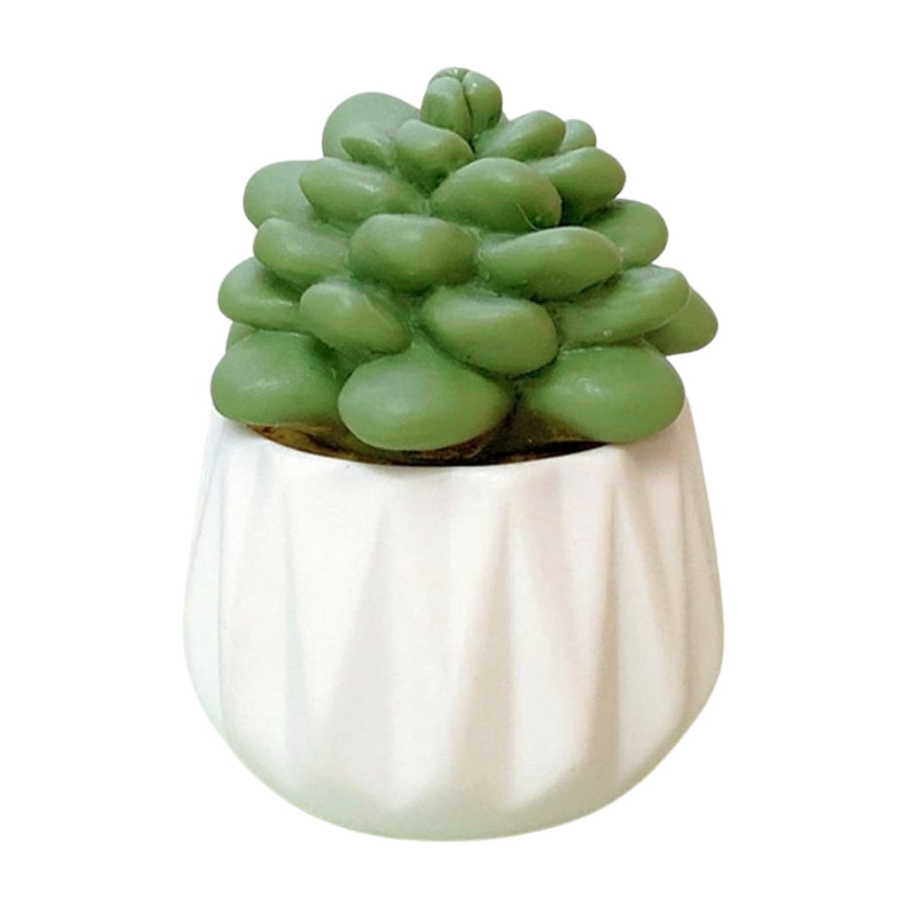 Miniature Cactus Figurine Resins Succulent Faux Bonsais Potted Plant ...