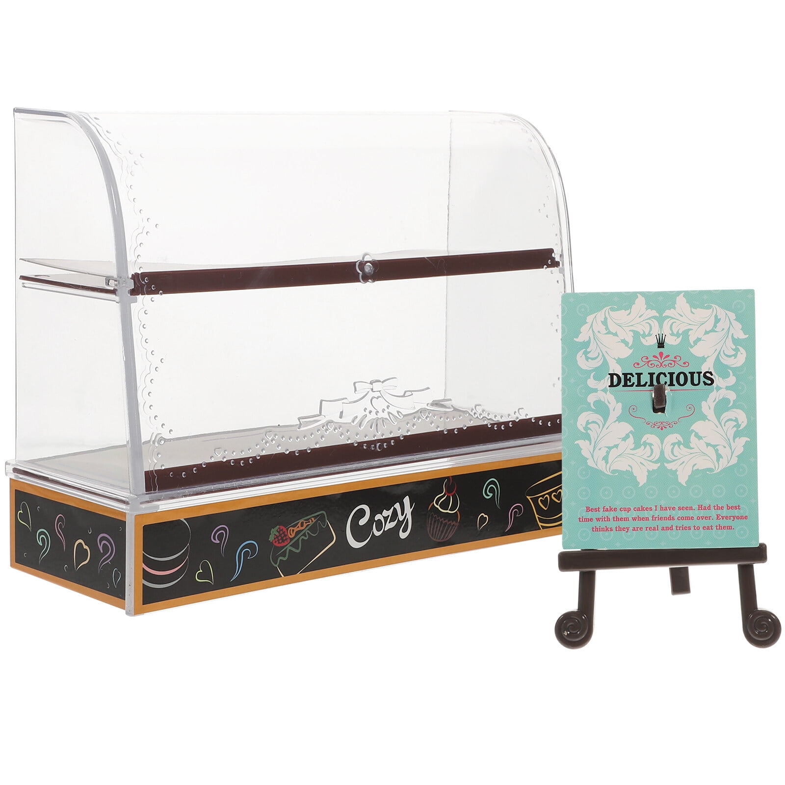 WHAMVOX Adorable Mini Display Cake Cabinet for Decor Plastic Material ...