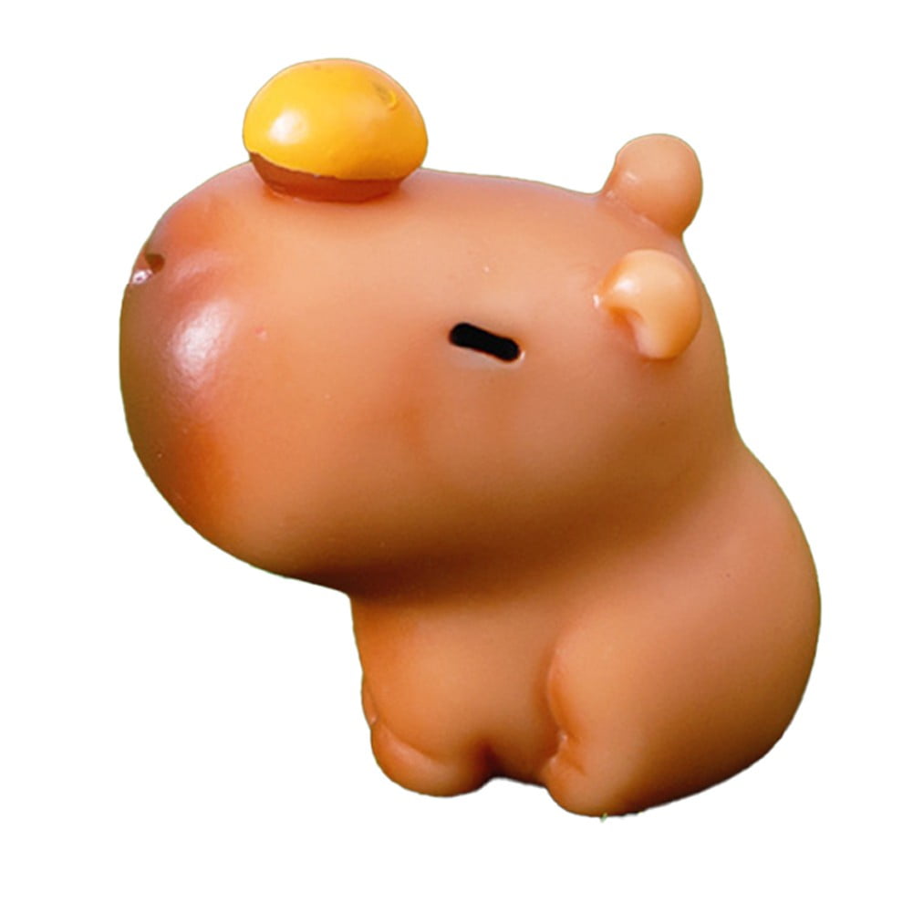 Miniature Cartoon Capybara Figurine Resin Garden Landscape Ornament ...