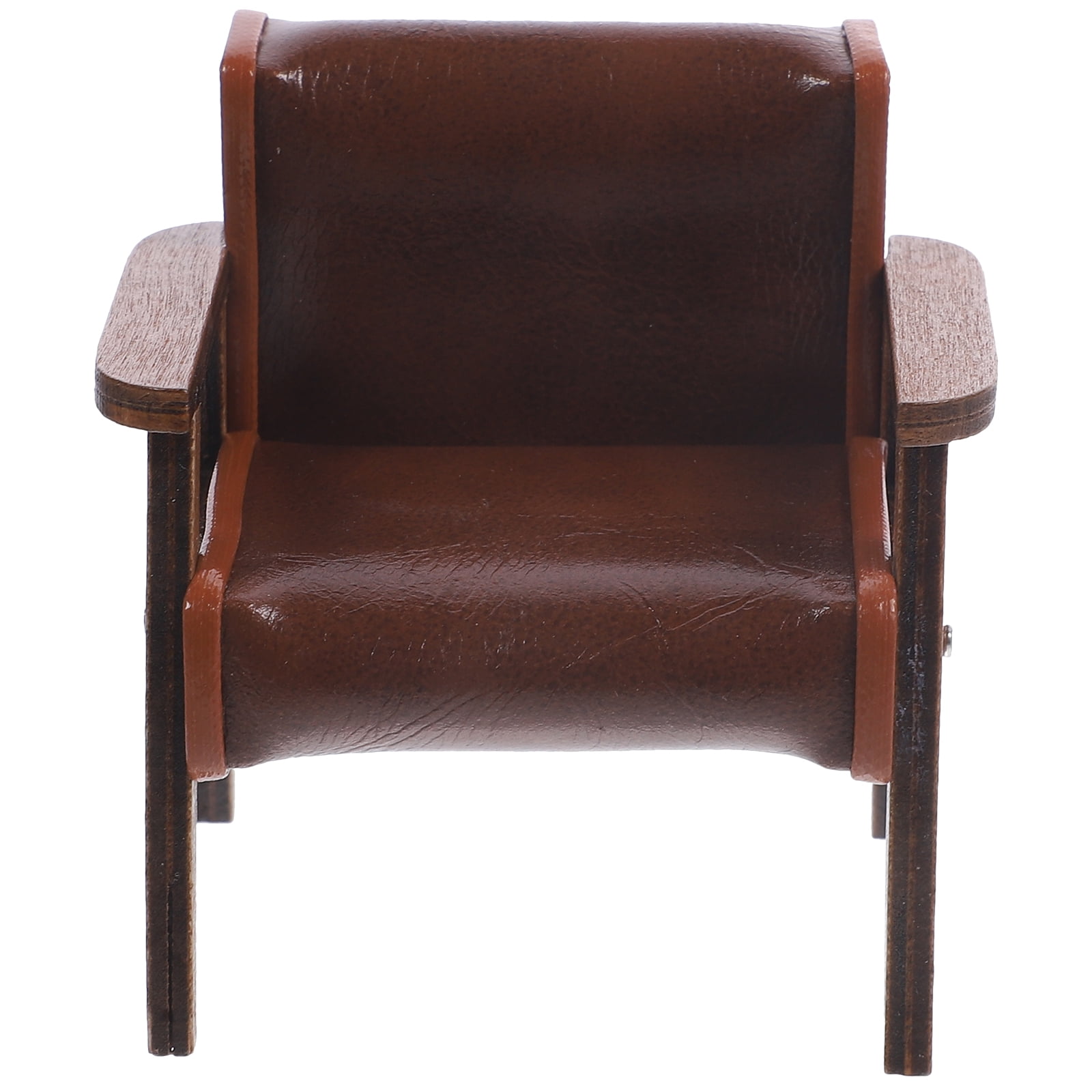 YuYiSan Miniature Wooden Sofa Chair Tiny Furniture Model Doll House ...