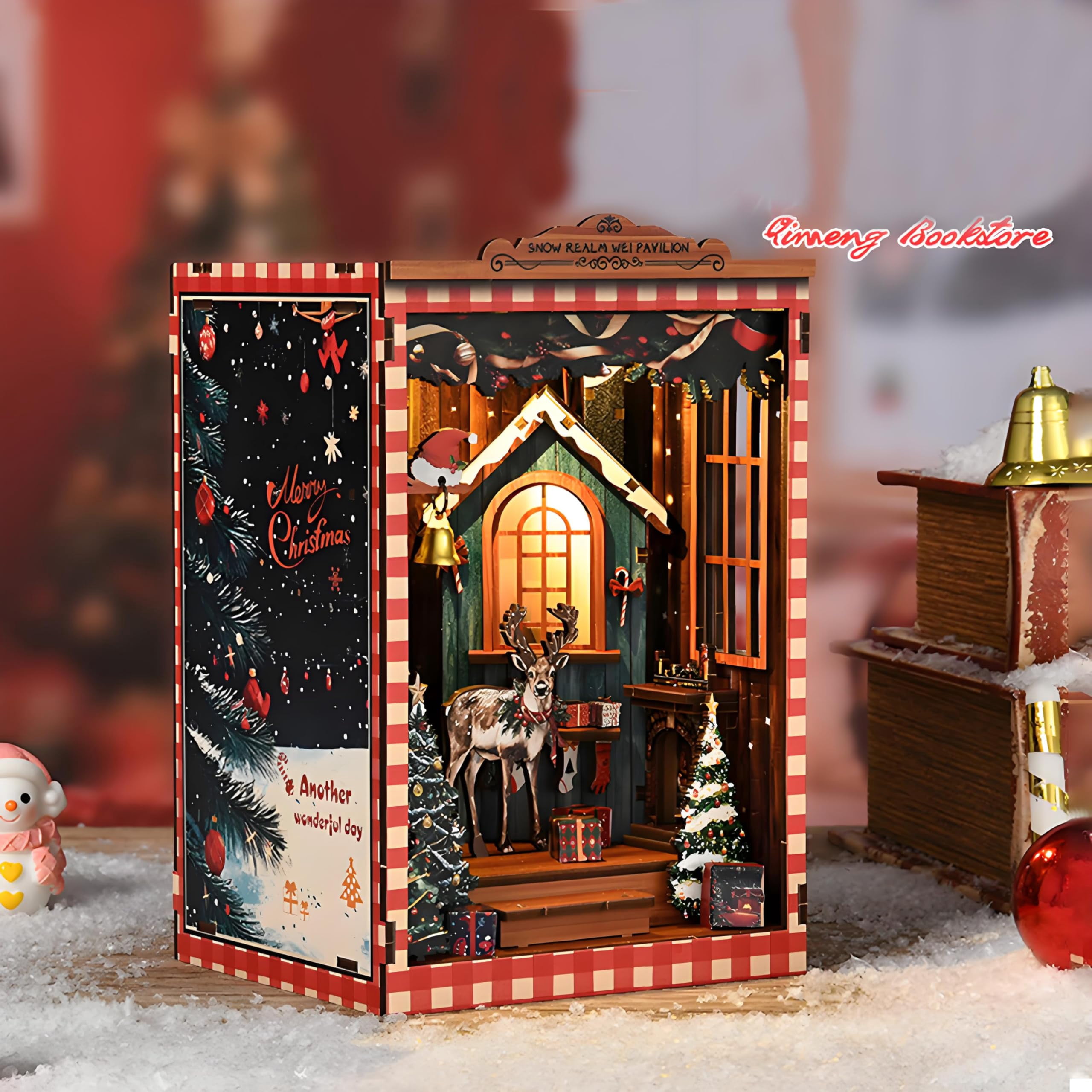 Miniature Christmas Book Nook Kits for Adults - DIY Tiny House 3D ...