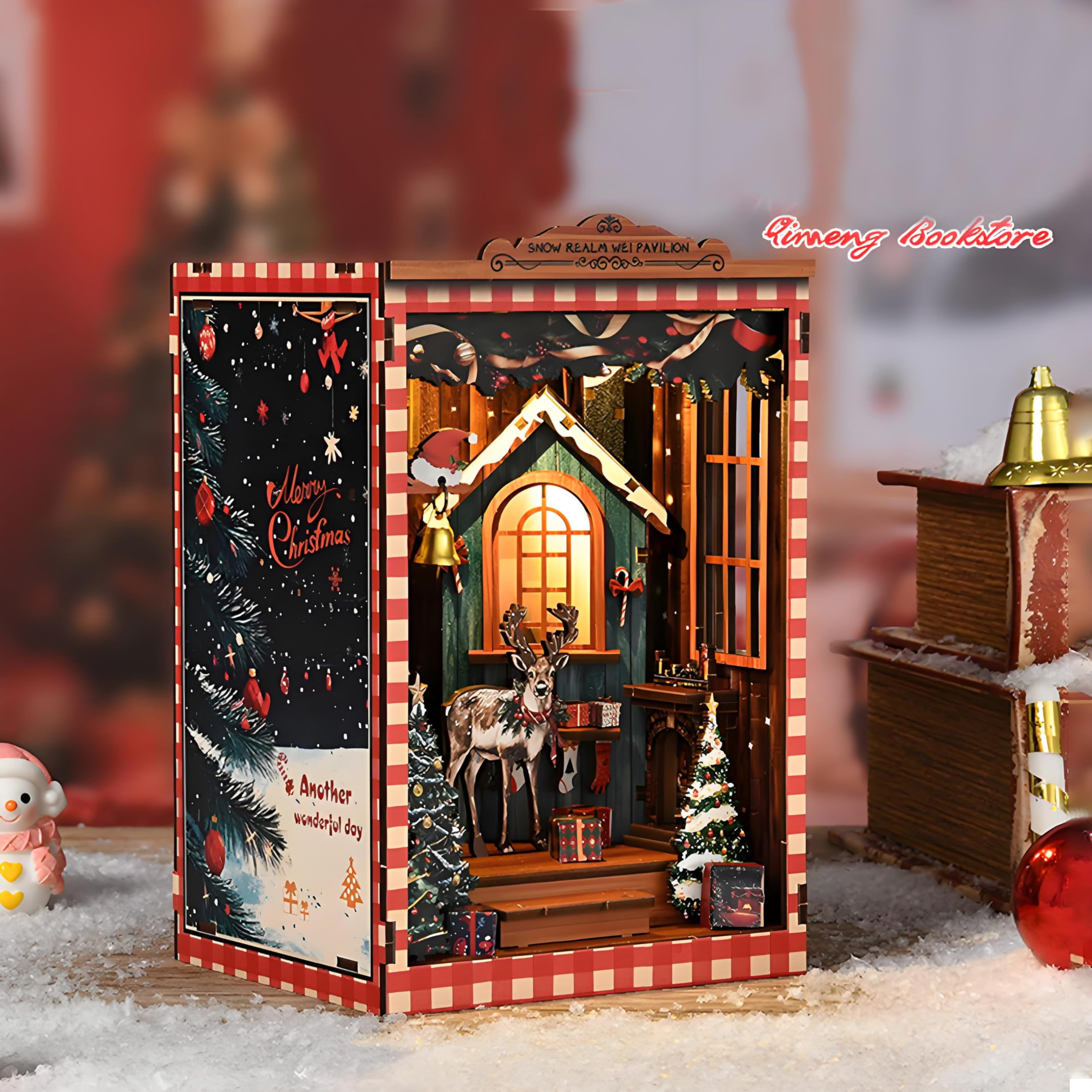 Miniature Christmas Book Nook Kits for Adults - DIY Tiny House 3D ...