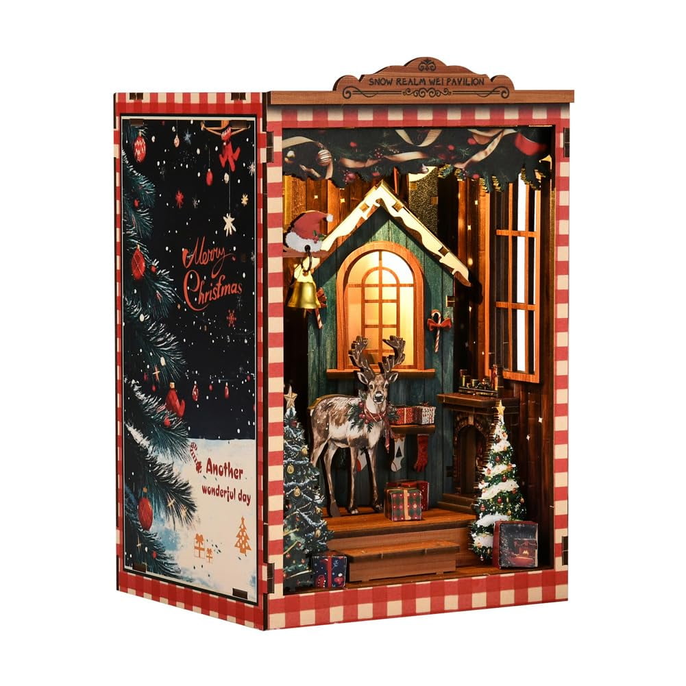 Miniature Christmas Book Nook Kits for Adults - DIY Tiny House 3D ...
