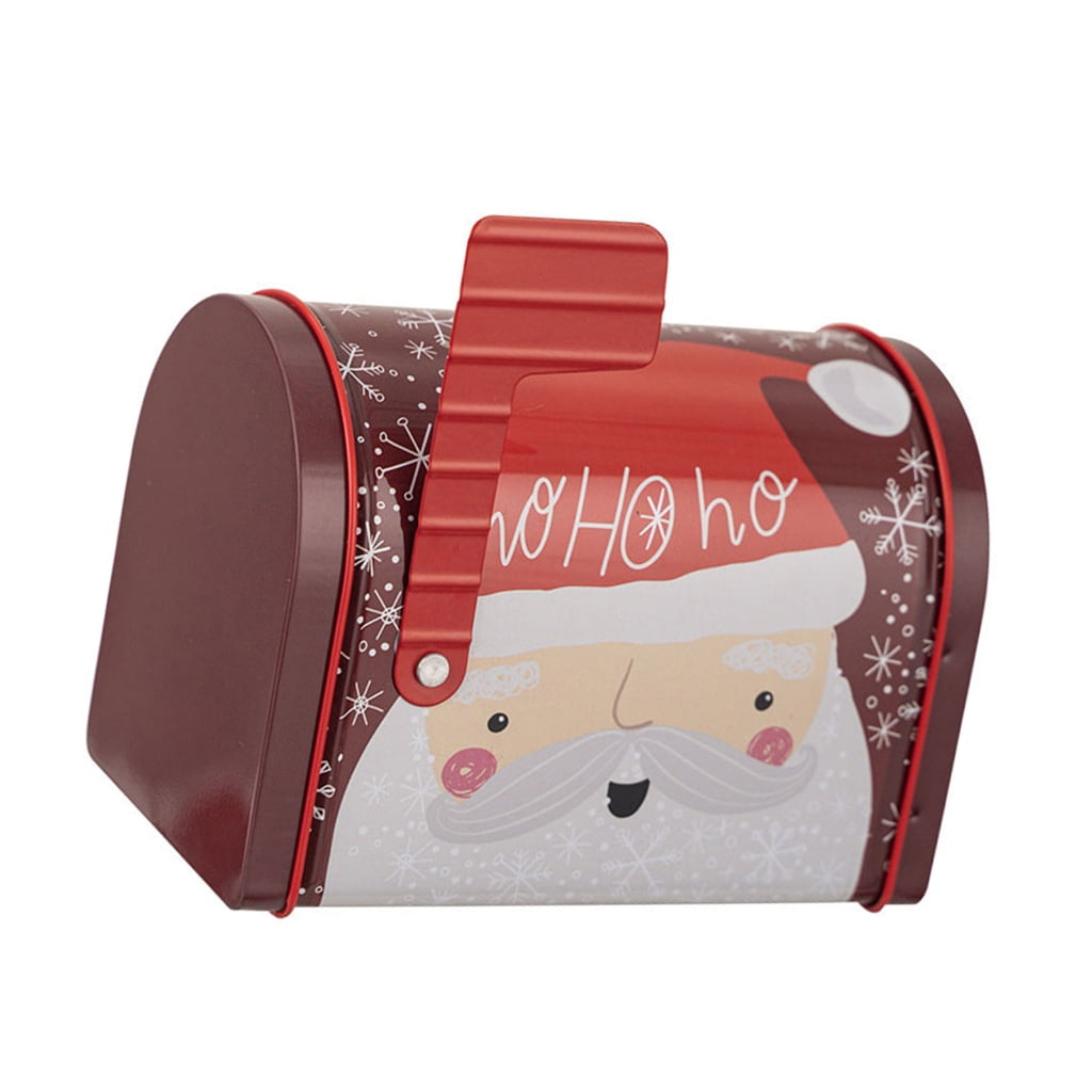Miniature Christmas Mailboxes Shaped Tin Decorative Metal Storage ...
