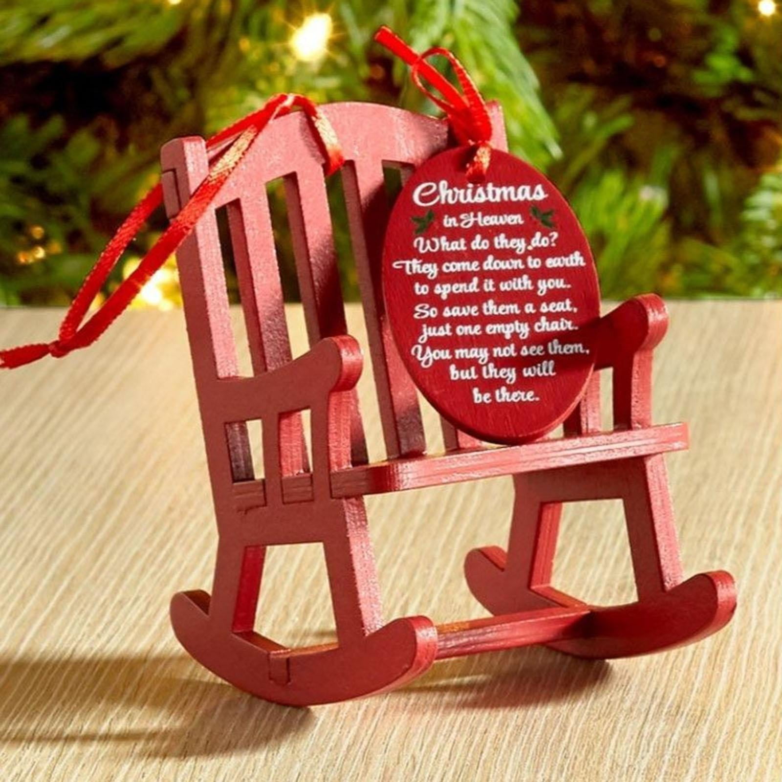 Miniature Christmas Rocking Chair Ornament Hanging Christmas in Heaven ...