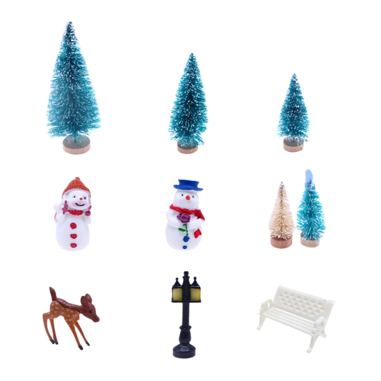 Miniature Christmas Tree Mini Sisal Trees With Wood Base Artificial ...