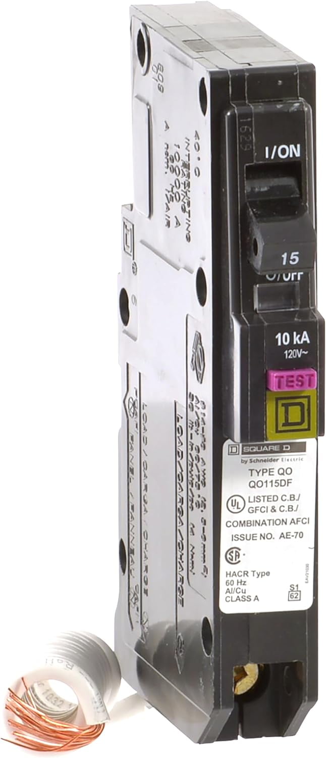 Miniature Circuit Breaker 120V 15A QO115DF Sw Unfused 600V 60A 3P N3R ...