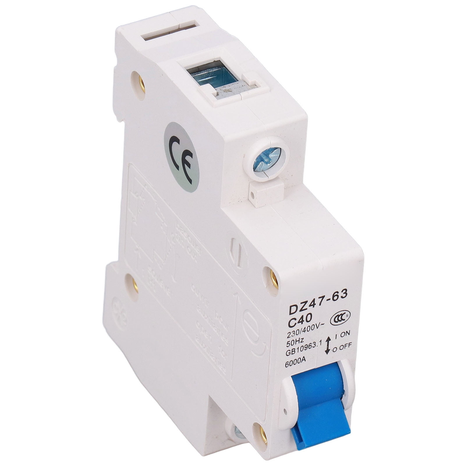 Miniature Circuit Breaker 1P Residual Current Isolator DIN Rail Mount 230V 400V 40A DZ47‑63 C40 ...