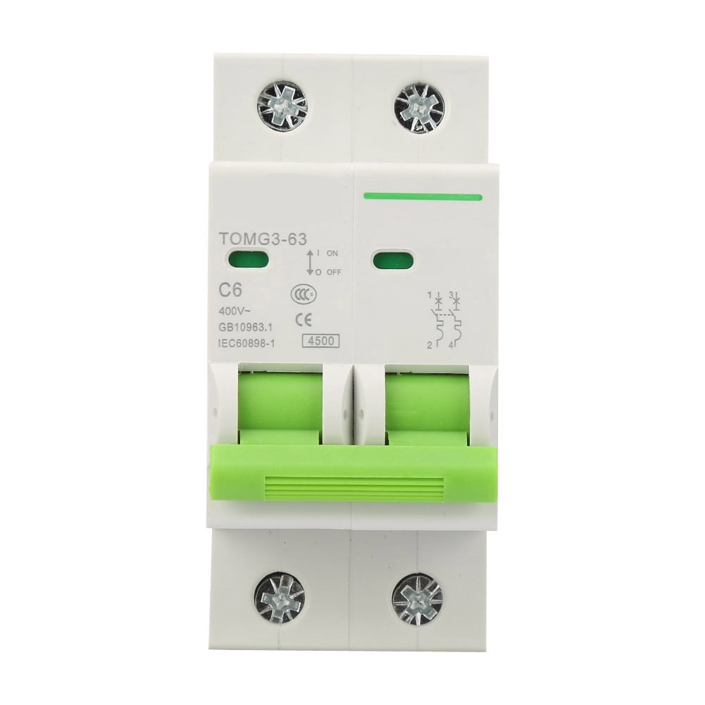 Miniature Circuit Breaker 2P C-Type 6A High Precision Copper Low Heat ...