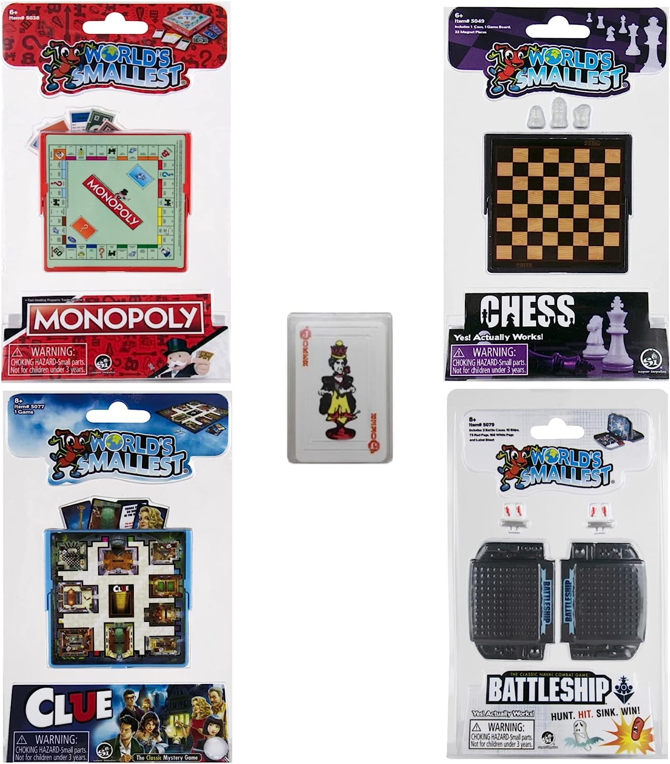 Miniature Classic Games Bundle – Monopoly – Chess – Clue – Battleship ...