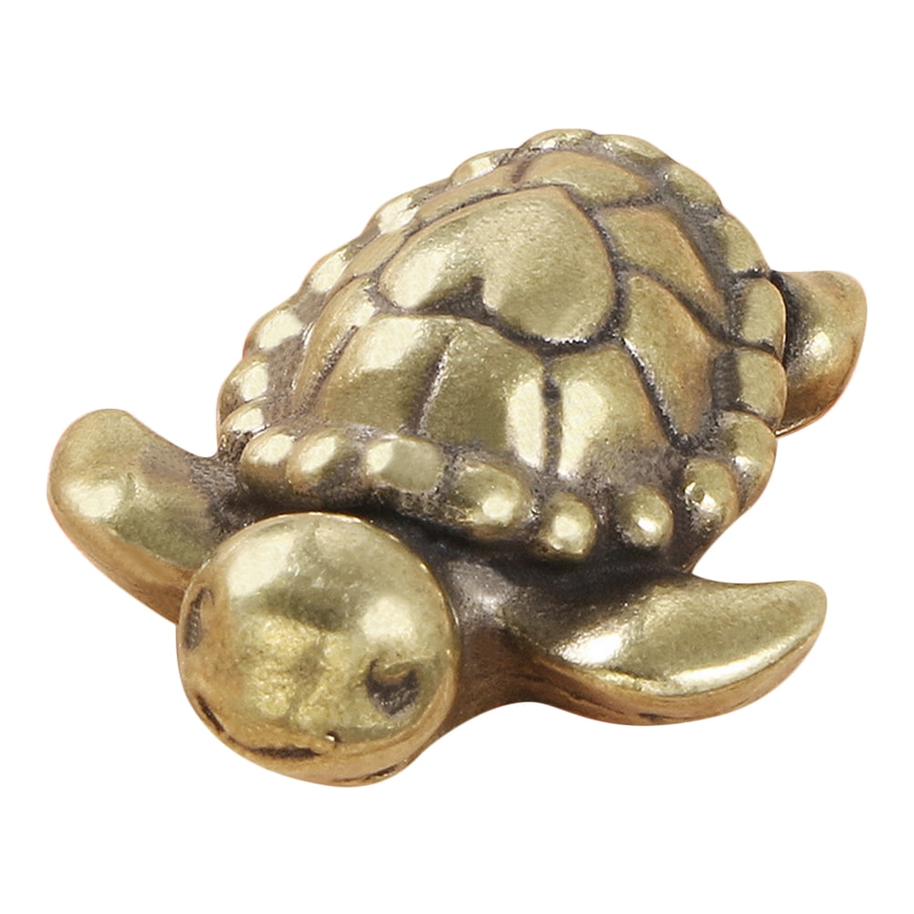 Miniature Copper Turtle Statue Brass Tortoise Figurine Good Luck ...