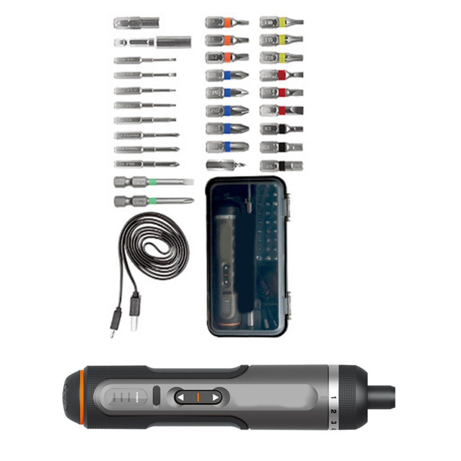 Miniature Cordless Power Screwdriver 7 Adjustable Torques Setting Built ...