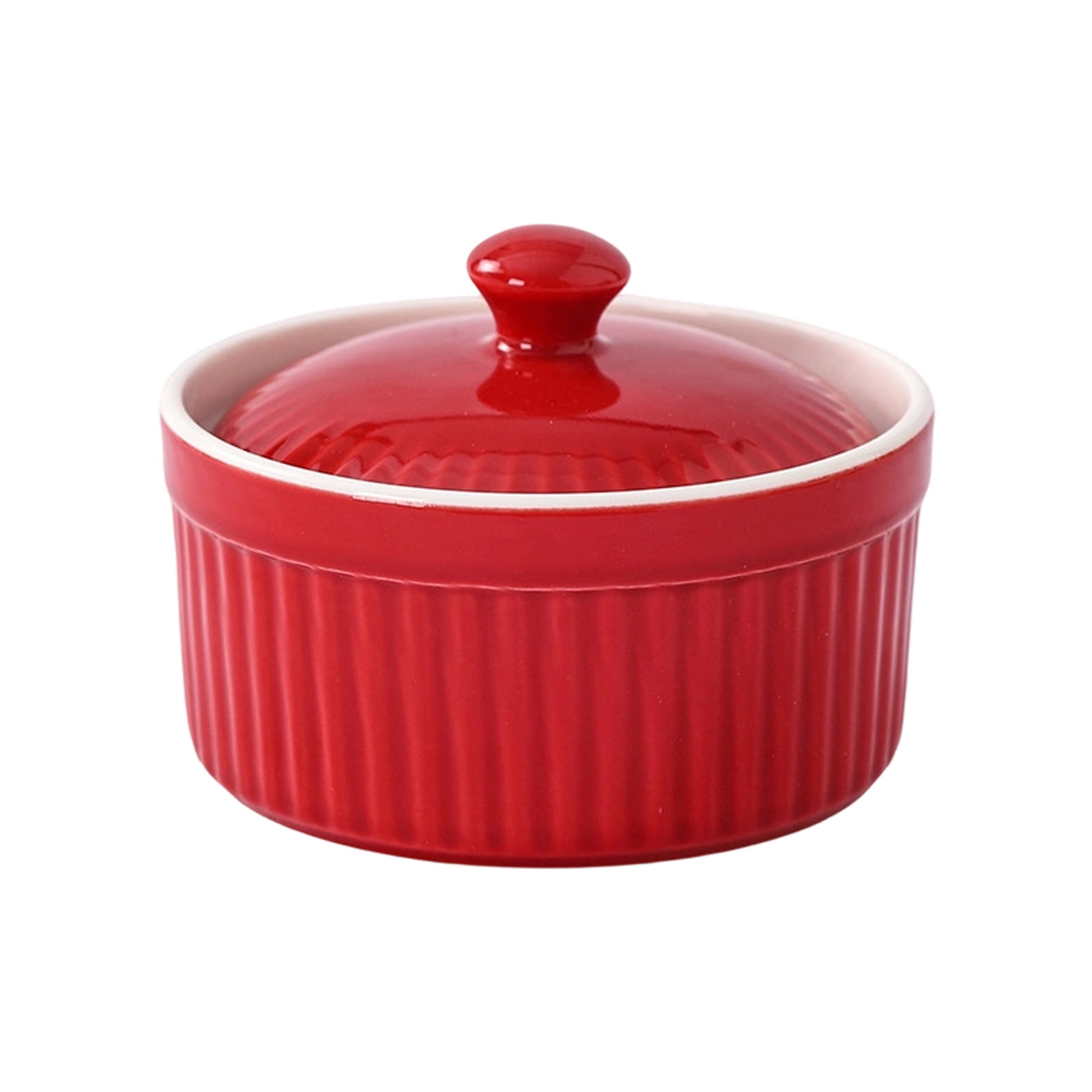 Miniature Covered Porcelain Ramekin Oven Safe Pottery Bowl For Daily ...