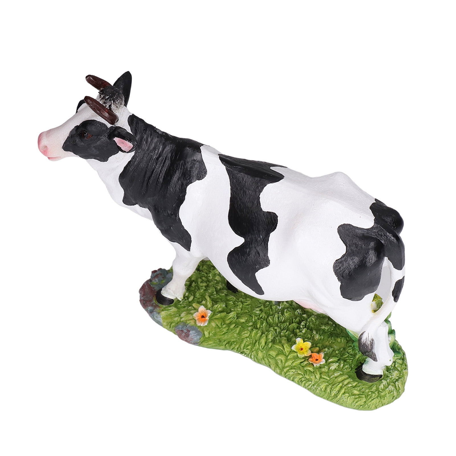 Miniature Cow Figurines Resin Statue Animals Figures for Desktop Garden ...