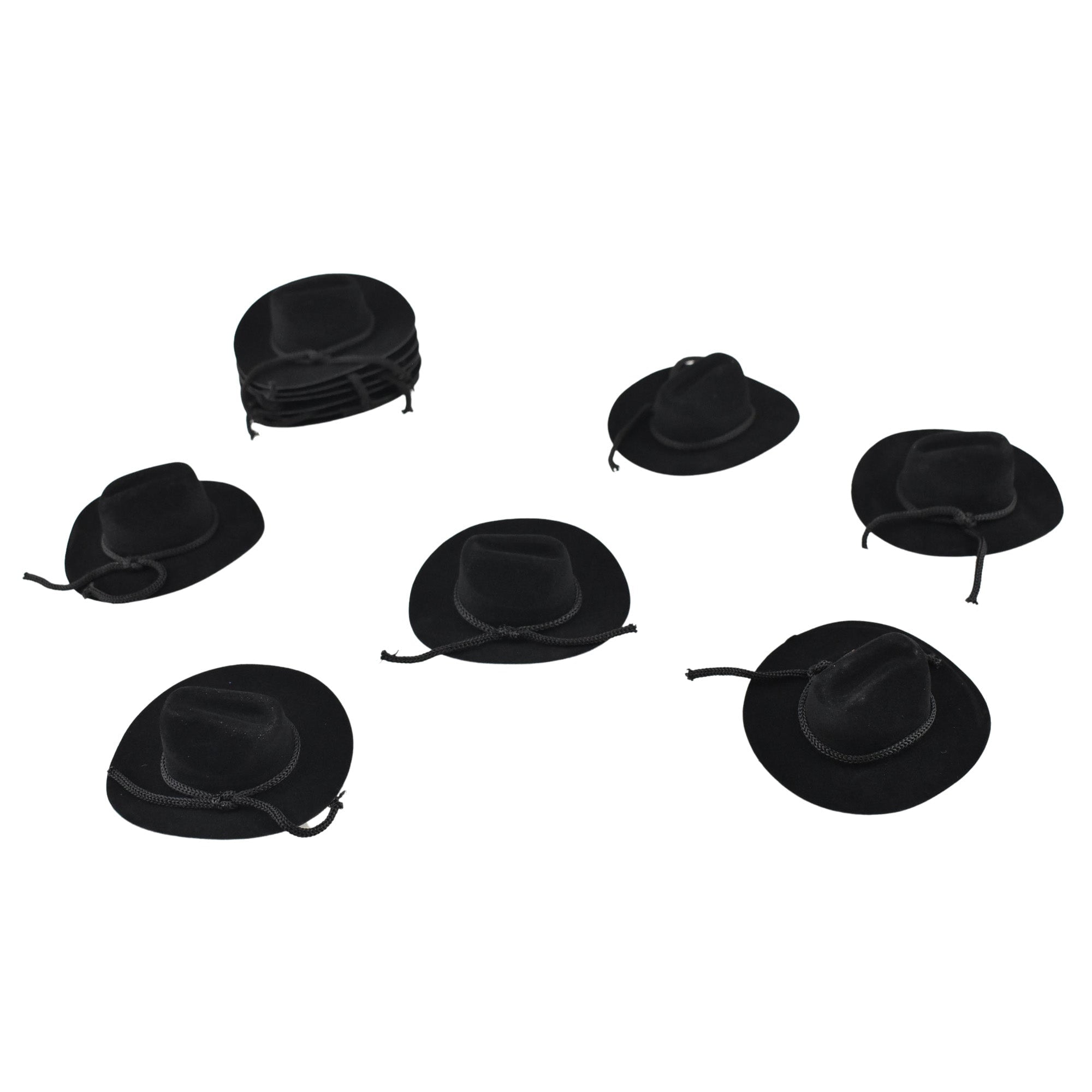 Miniature Cowboy Hat, 3-Inch, 12-Count - Black - Walmart.com