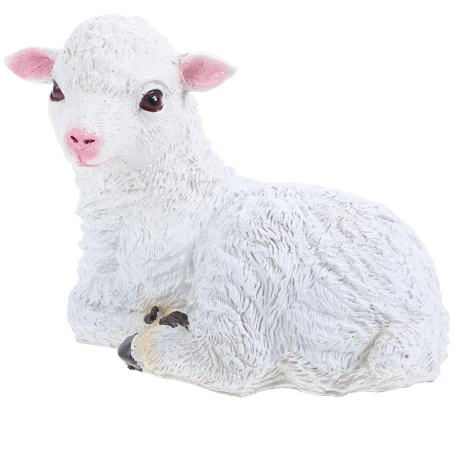 Miniature Crafts Goat Figurine Sheep Resin Statue Lovely Goat Ornament ...