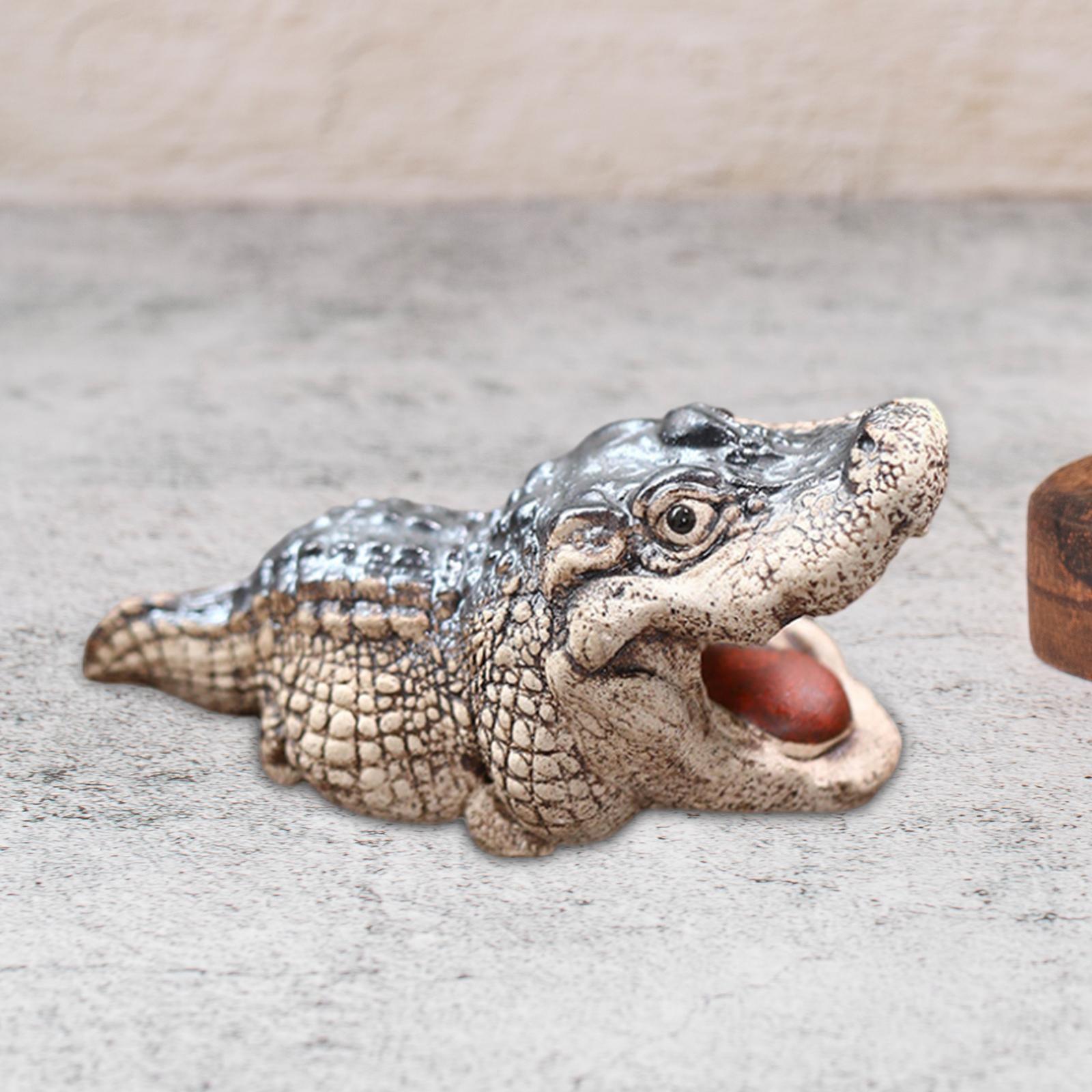 Miniature Crocodile Figurine Animal Sculpture Tea Pet Statue Violet ...