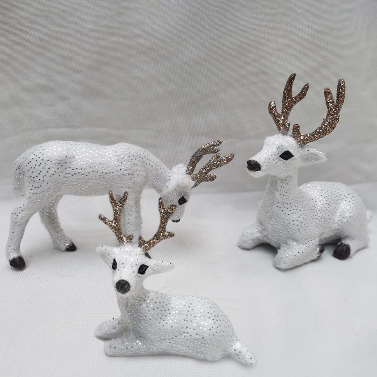 Miniature Deer Figurines, Animal Model Deer Ornament for Cabinet ...