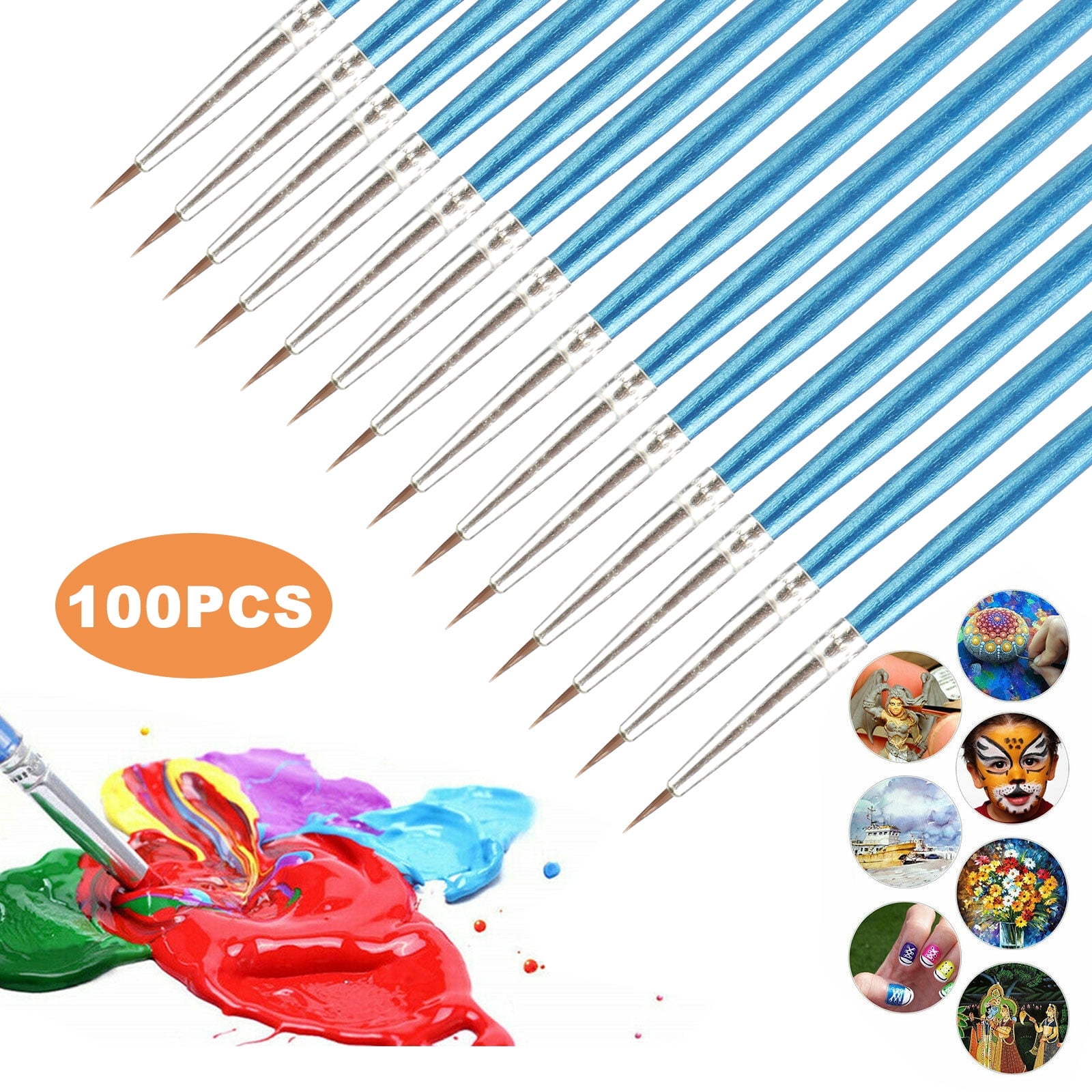 Miniature Detail Paint Brush Set, TSV 100pcs Fine Detail Painting ...