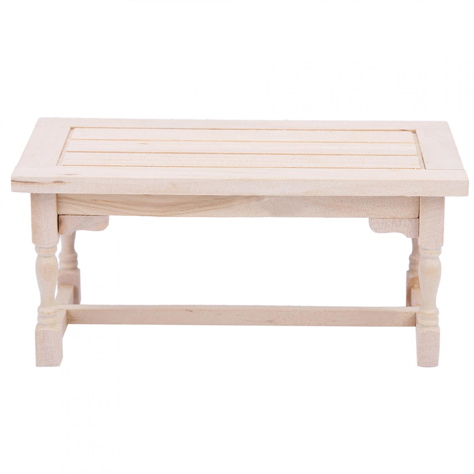 Miniature Dining Table & Chair Set, 1:12 Mini Wooden Garden Dining Room ...