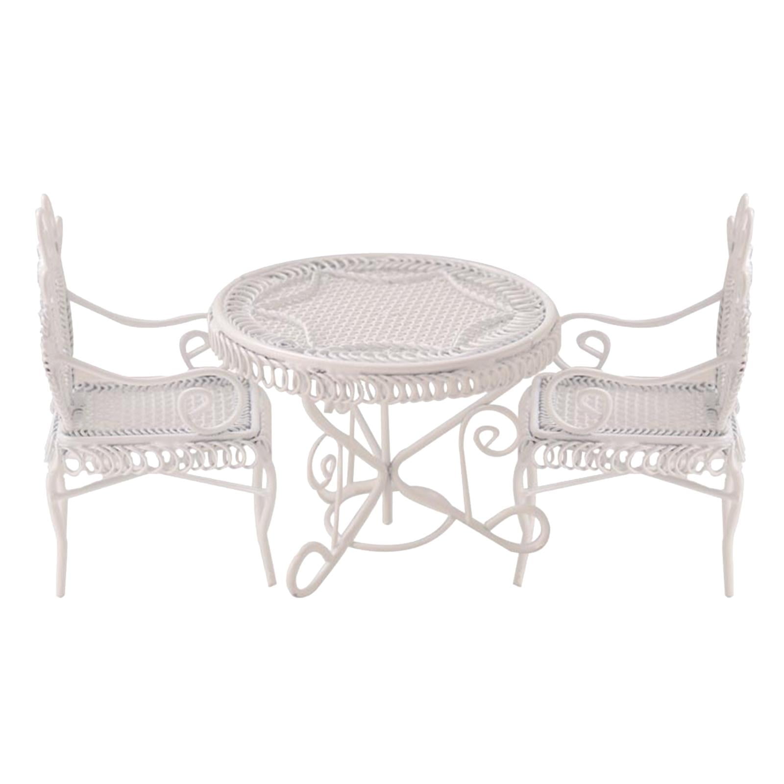 Miniature Dining Table Set Dolls House Furniture Set for Balcony ...