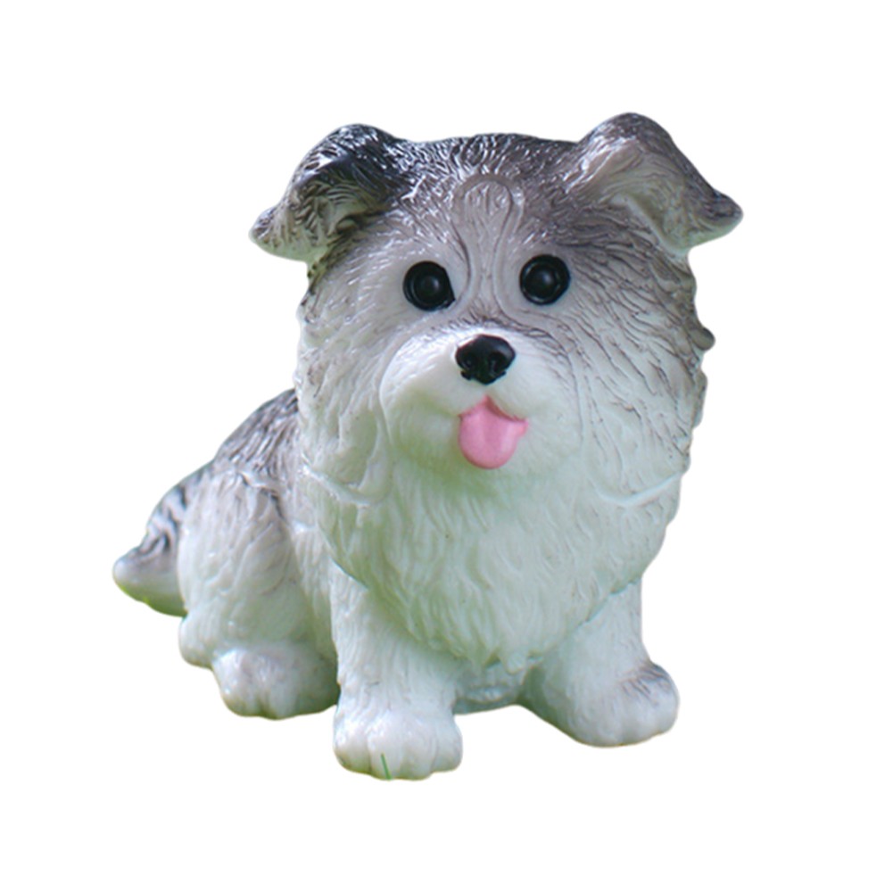 Miniature Dog Statue Crafts Realistic Animal Dogs For Diy Garden Border ...