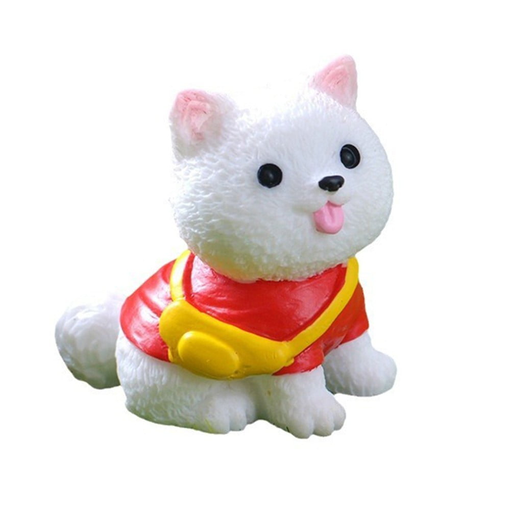 Miniature Dog Statue Crafts Realistic Animal Dogs for DIY Garden ...