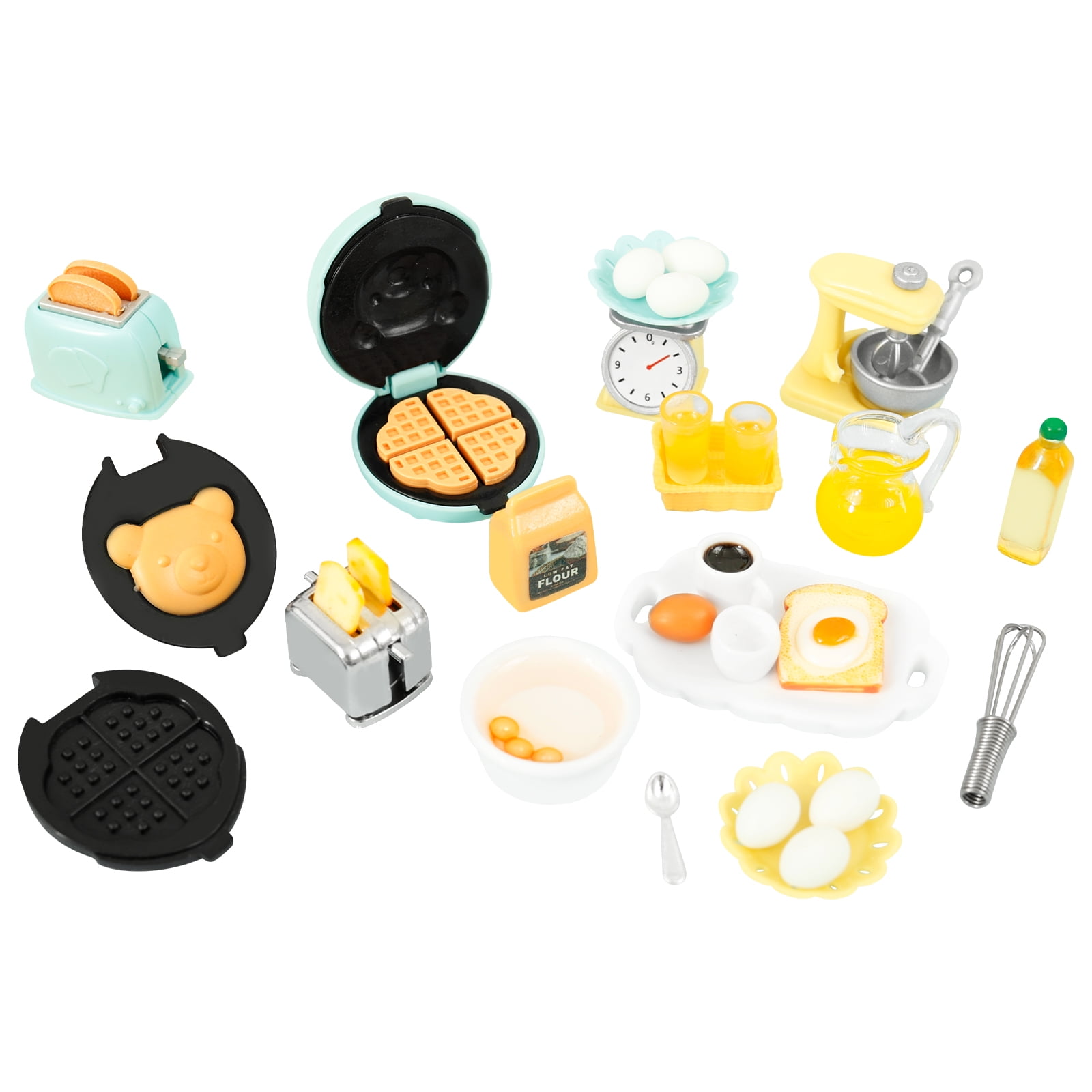 Miniature Dollhouse Accessories Portable Kids Bakery Playset Kid Fun ...