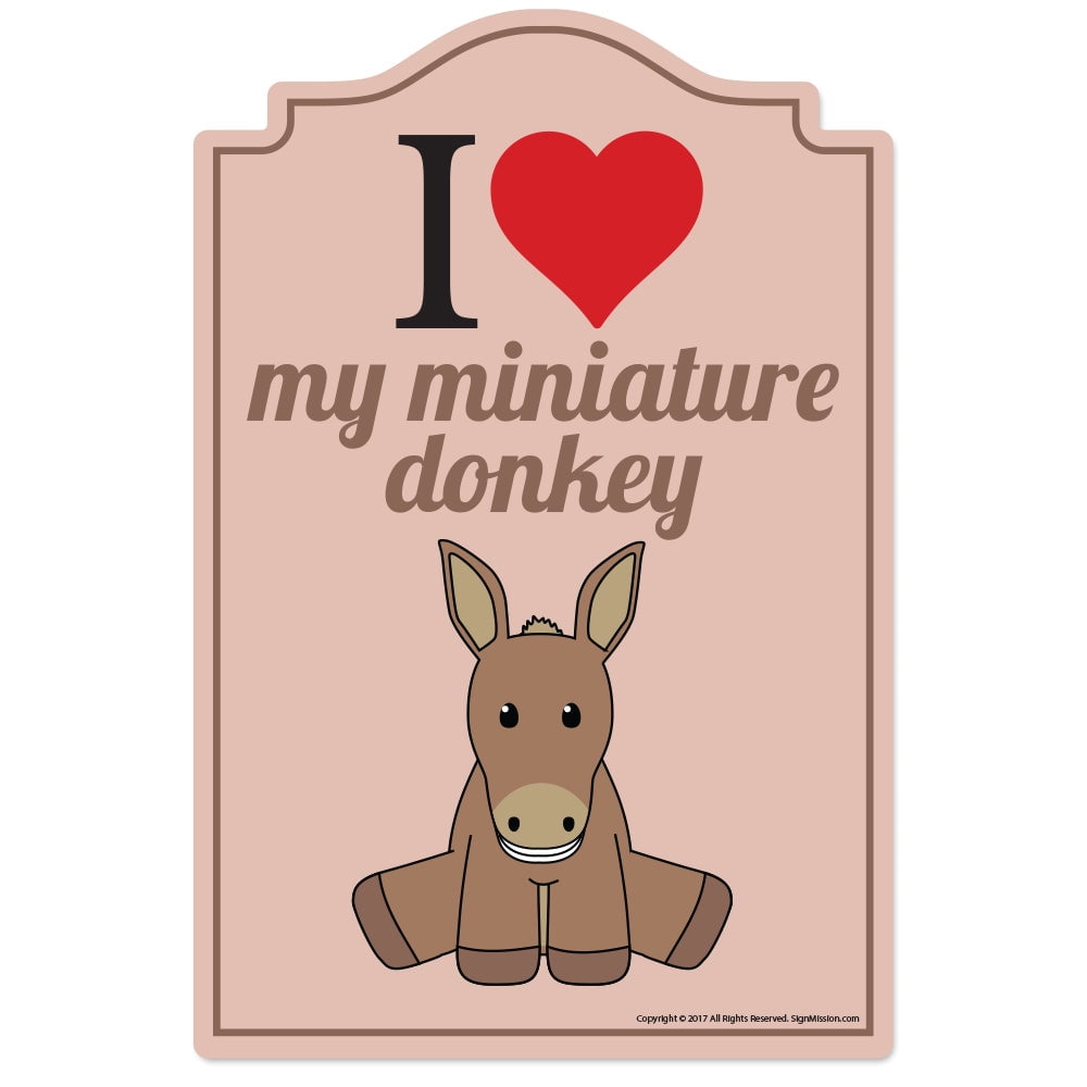 Miniature Donkey Novelty Sign | Indoor/Outdoor | Funny Home Décor for ...