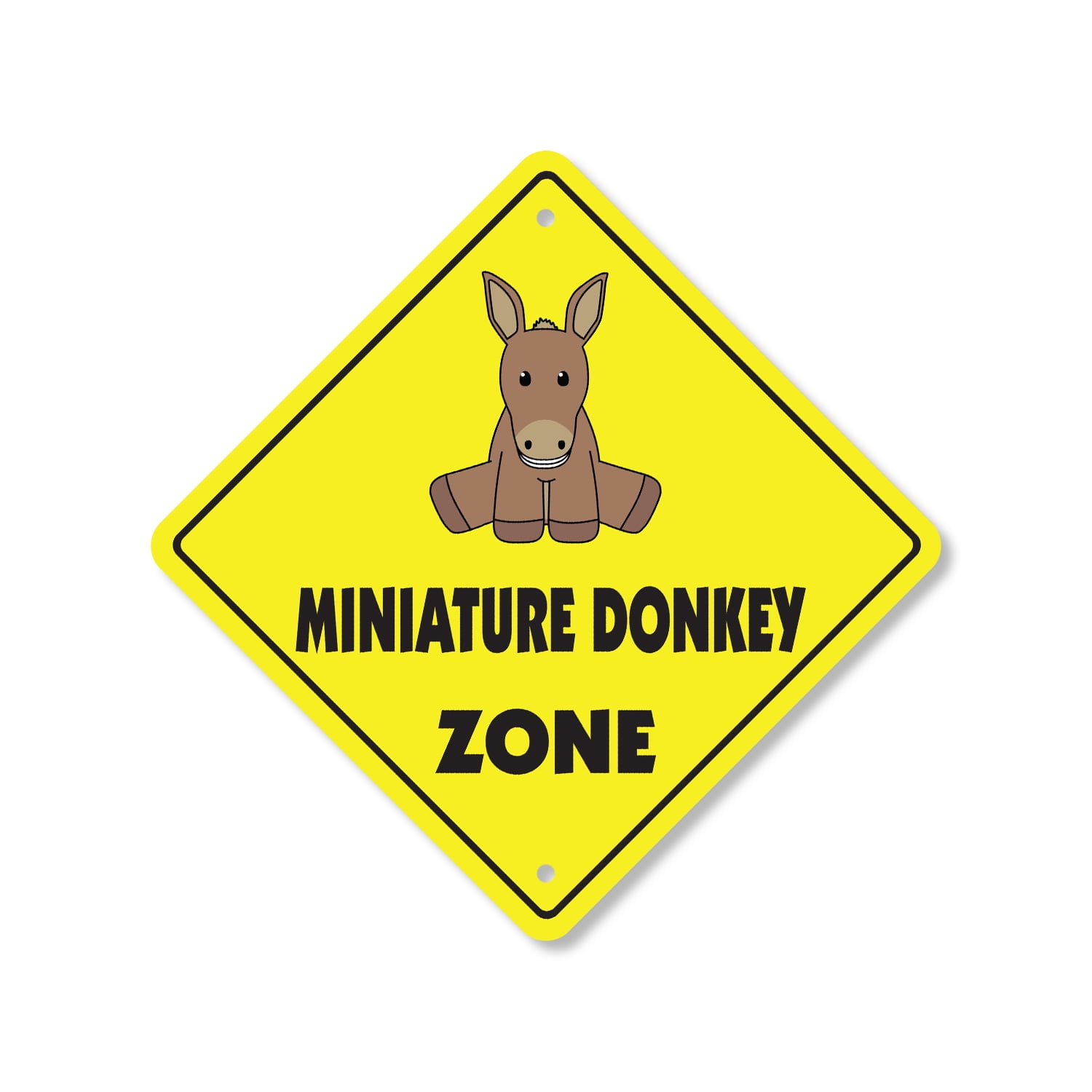 Miniature Donkey Plastic Crossing Sign - 12 Inch X 12 Inch Xing Sign ...