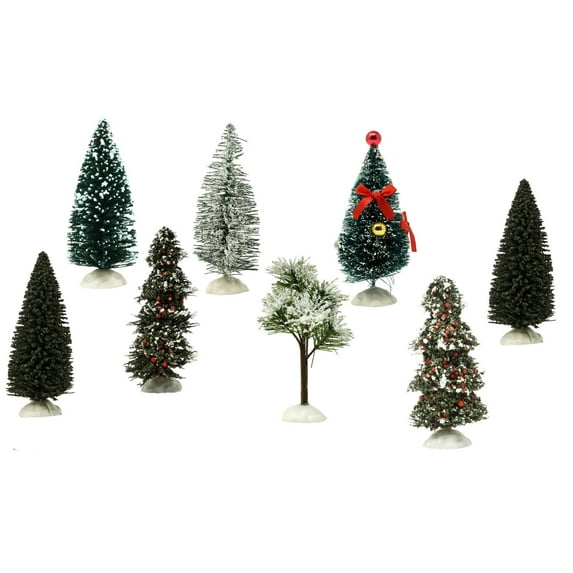 Miniature Evergreen Holiday Trees Tabletop, 8 Pack, 5 in, Randomly ...