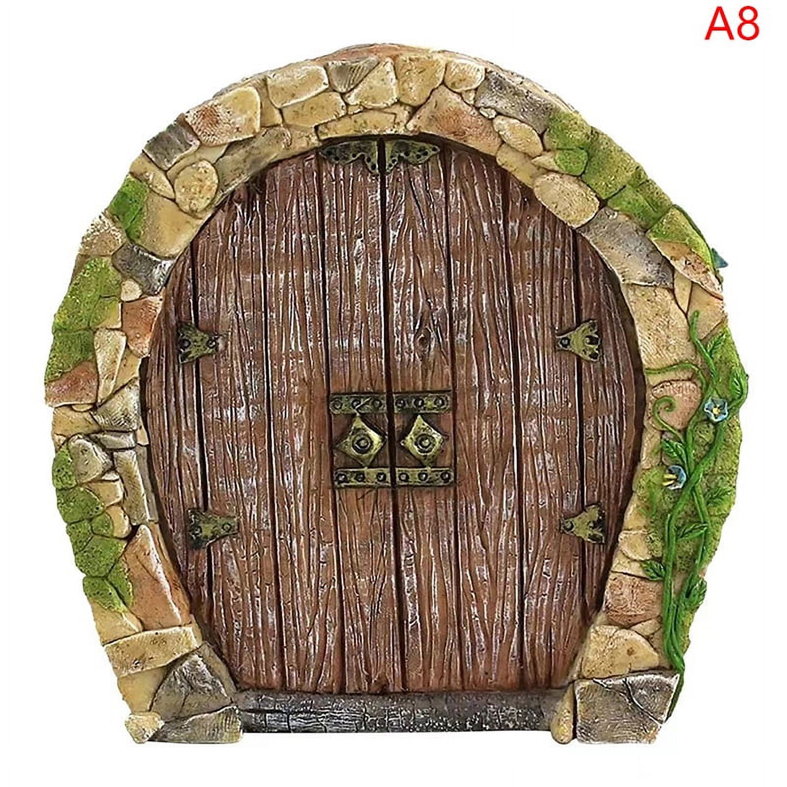 Miniature Fairy Door Home Creative Yard Art Mini Arch Window Door Mouse ...