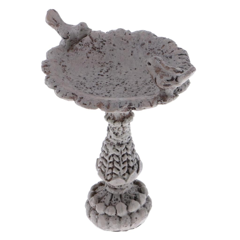 Miniature Fairy Garden Bird Bath Fountain with Birds 1:12 Scale ...