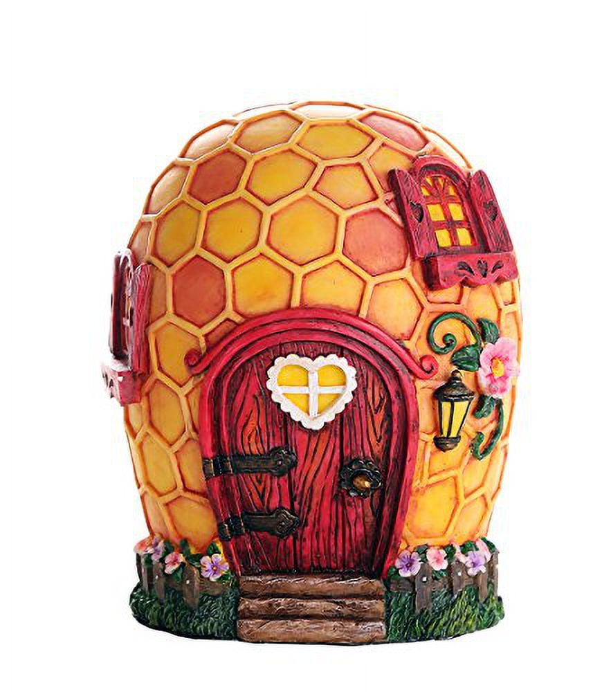 Miniature Fairy Garden of Enchantment Fairy Honeycomb Bee Hive Cottage ...