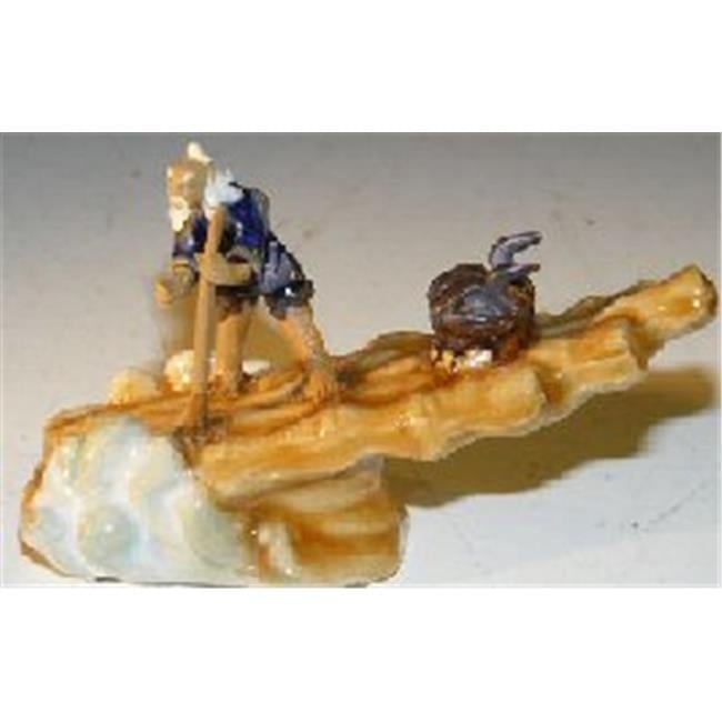Miniature Figurine - Man On Raft Riding Wave - Walmart.com
