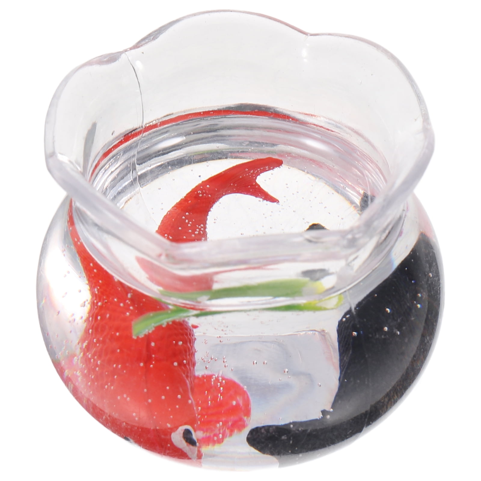 Miniature Fish Bowl Dollhouse Miniatures Accessories Decor With Fish ...