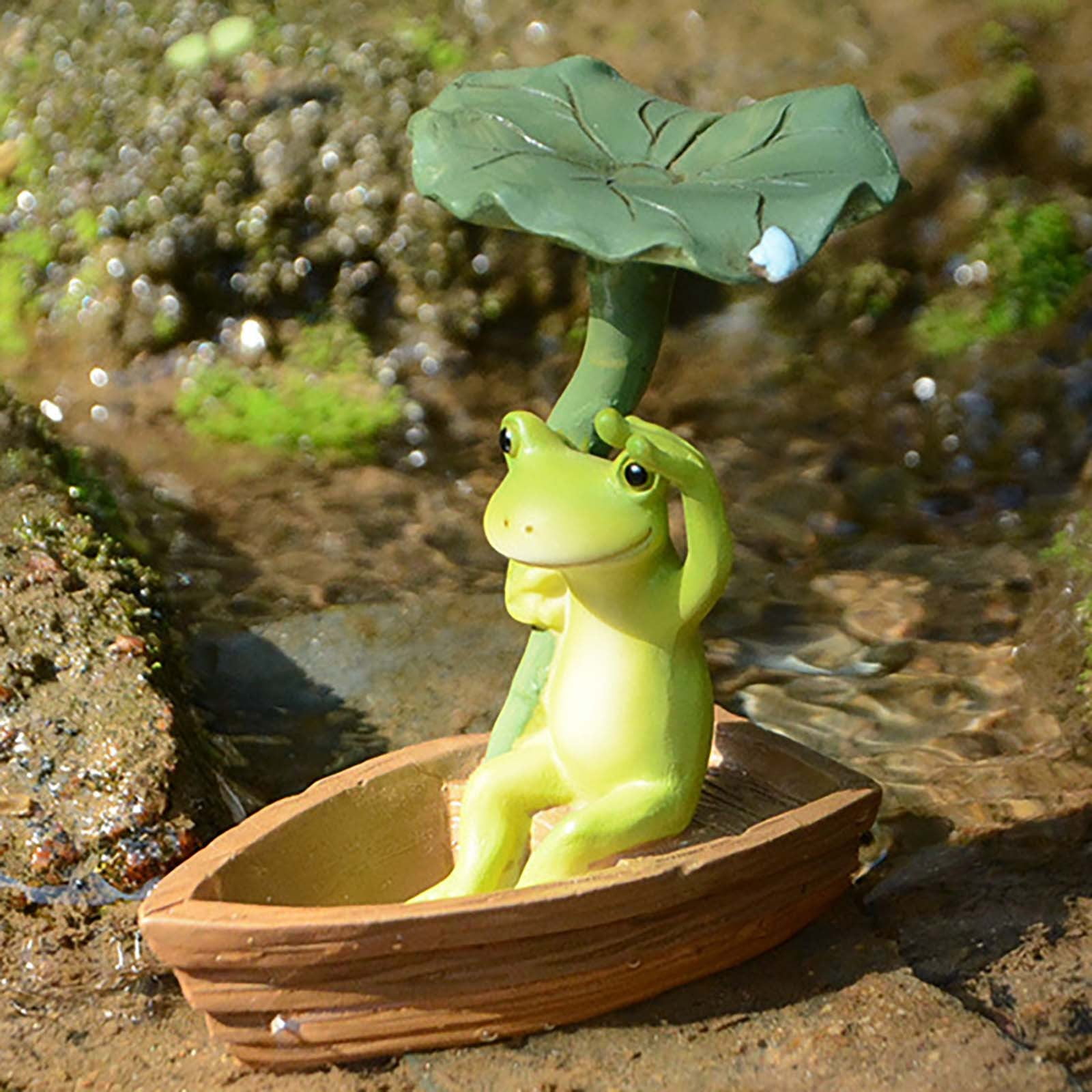 Miniature Frog Figurines Plant Decorations for Pots, Funny Frog Garden ...